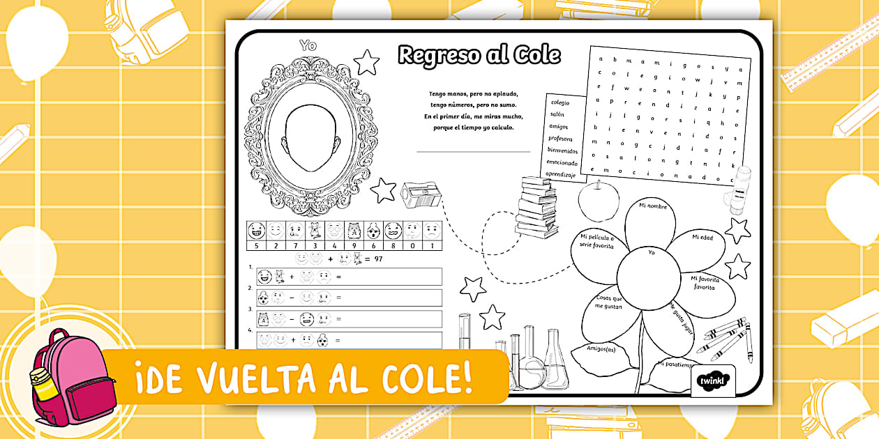 Actividad: Primer día de clase para tercer y cuarto grado