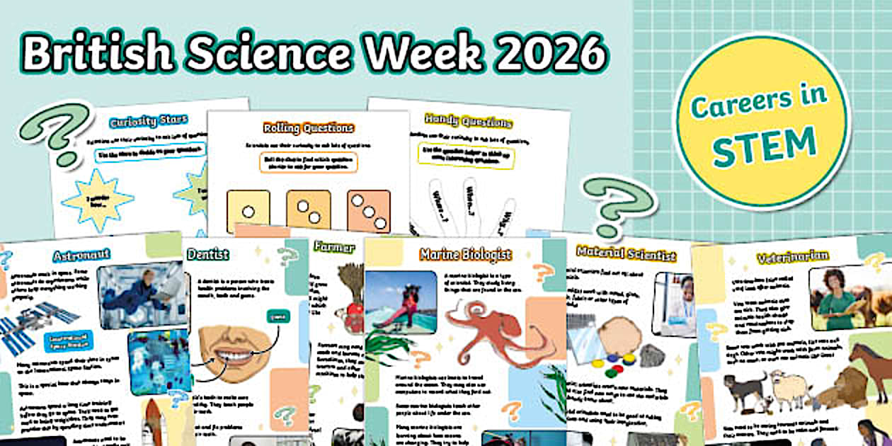 KS1 British Science Week 2026 Careers in STEM Activity Pack