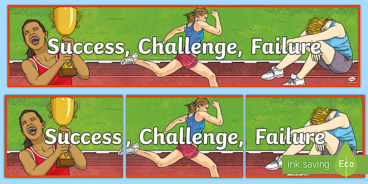 Success, Challenge, Failure Display Banner - Twinkl