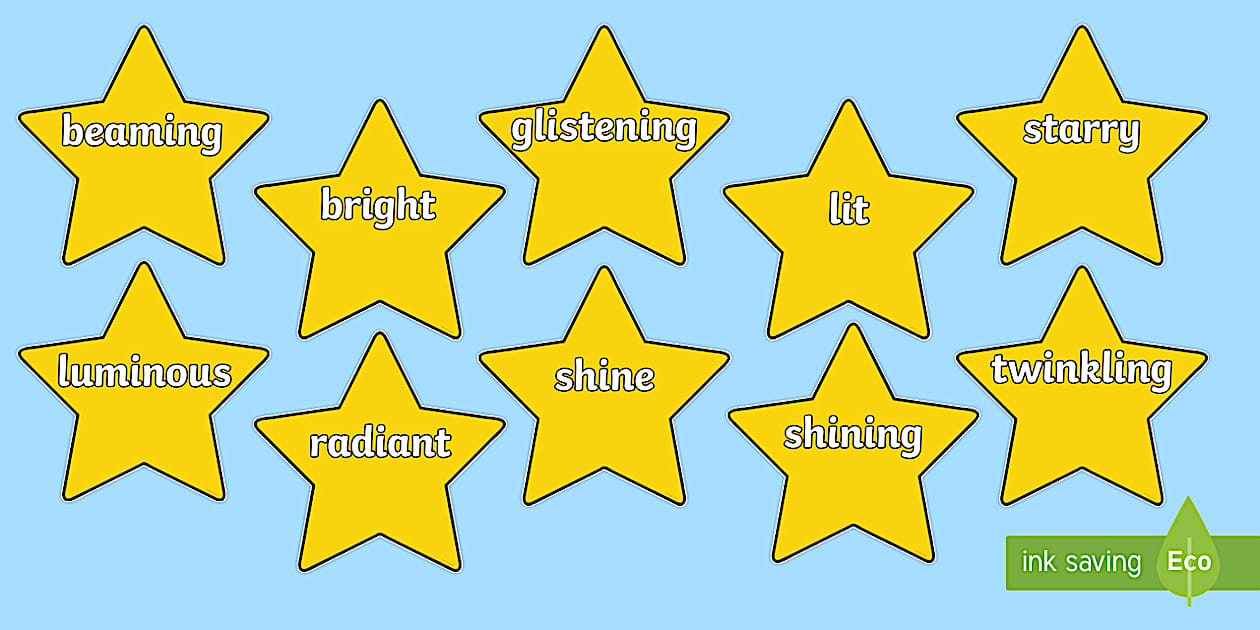 Editable Star Topic Words on Stars (teacher made) - Twinkl