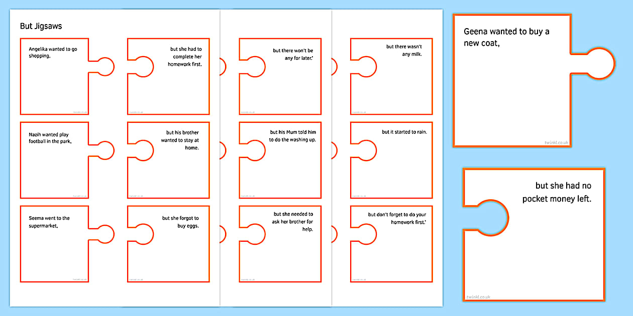 ‘But’ Jigsaw (teacher made) - Twinkl
