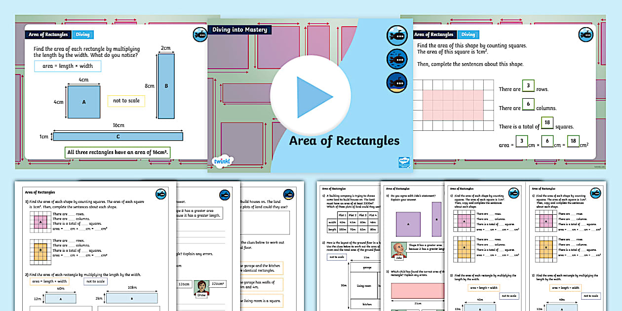 👉 Y5 DiM: Step 4 Area of Rectangles Teaching Pack