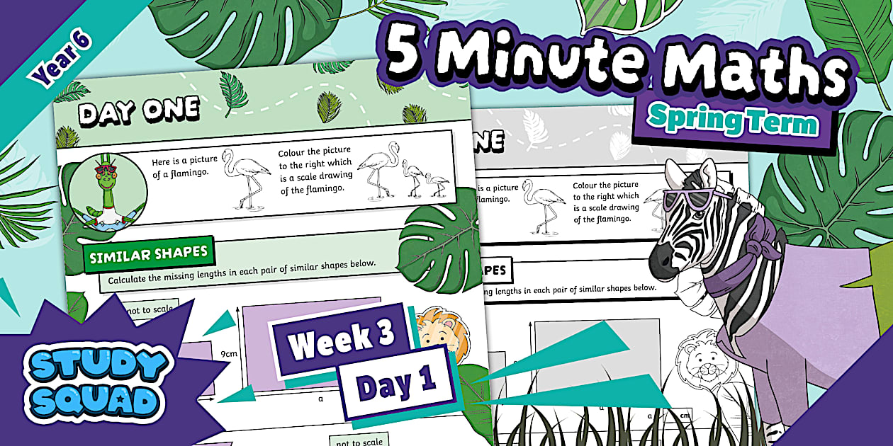 👉 Study Squad 5 Minute Maths - Year 6 Spring - Week 3 Day 1