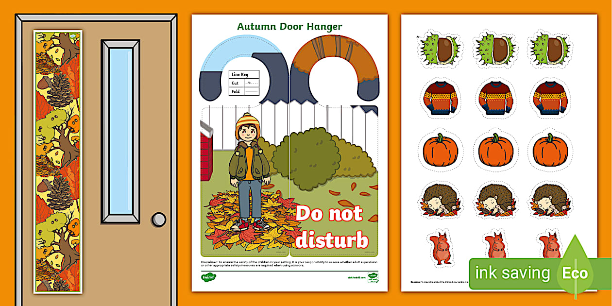 Autumn Door Decoration Pack (teacher made) - Twinkl