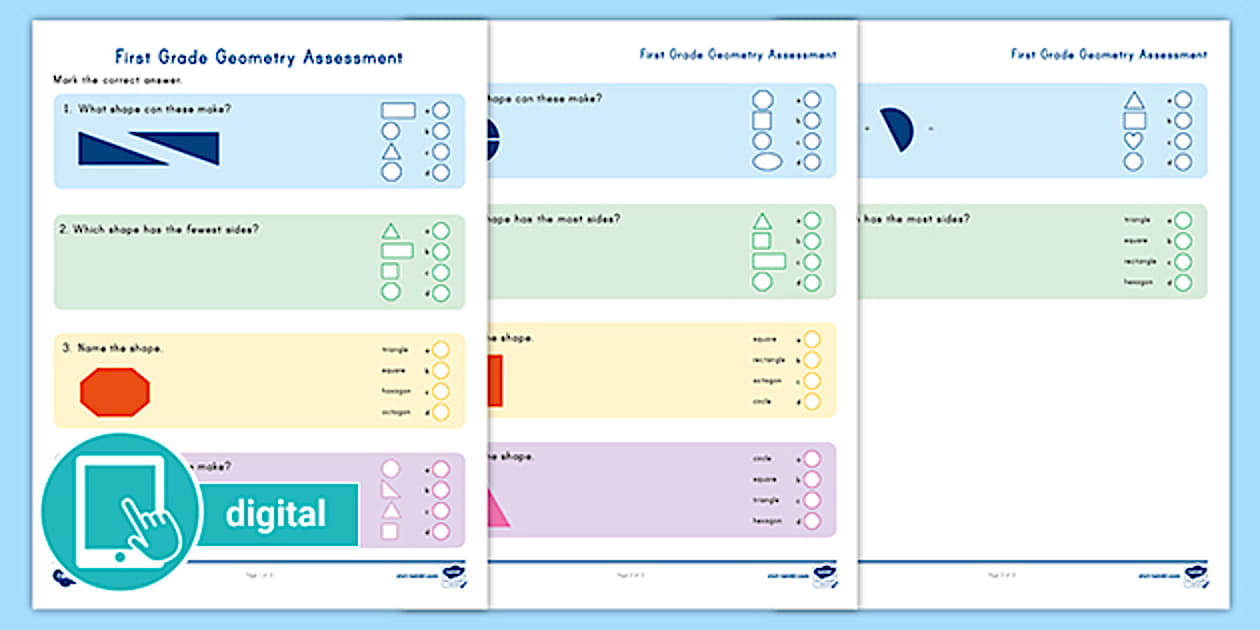 First Grade Geometry Assessment (teacher made) - Twinkl