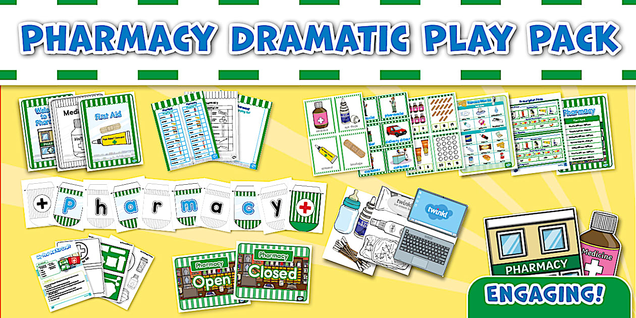 Pharmacy Dramatic Play Pack (teacher made) - Twinkl