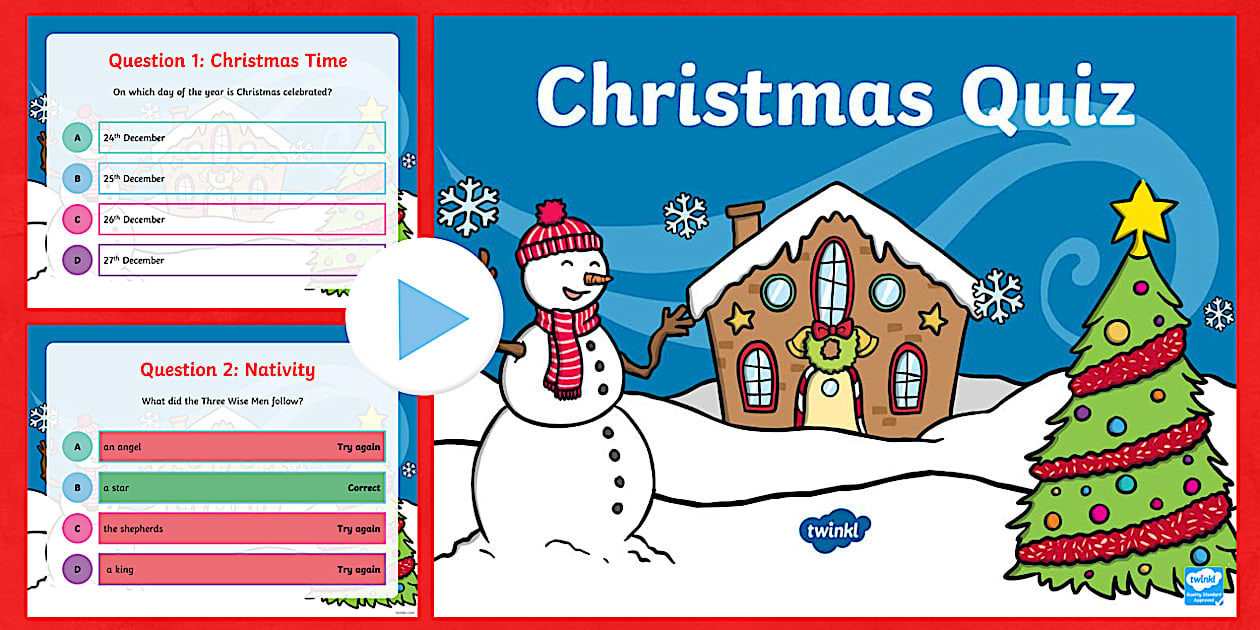 KS1 Christmas Quiz PowerPoint (teacher made) - Twinkl