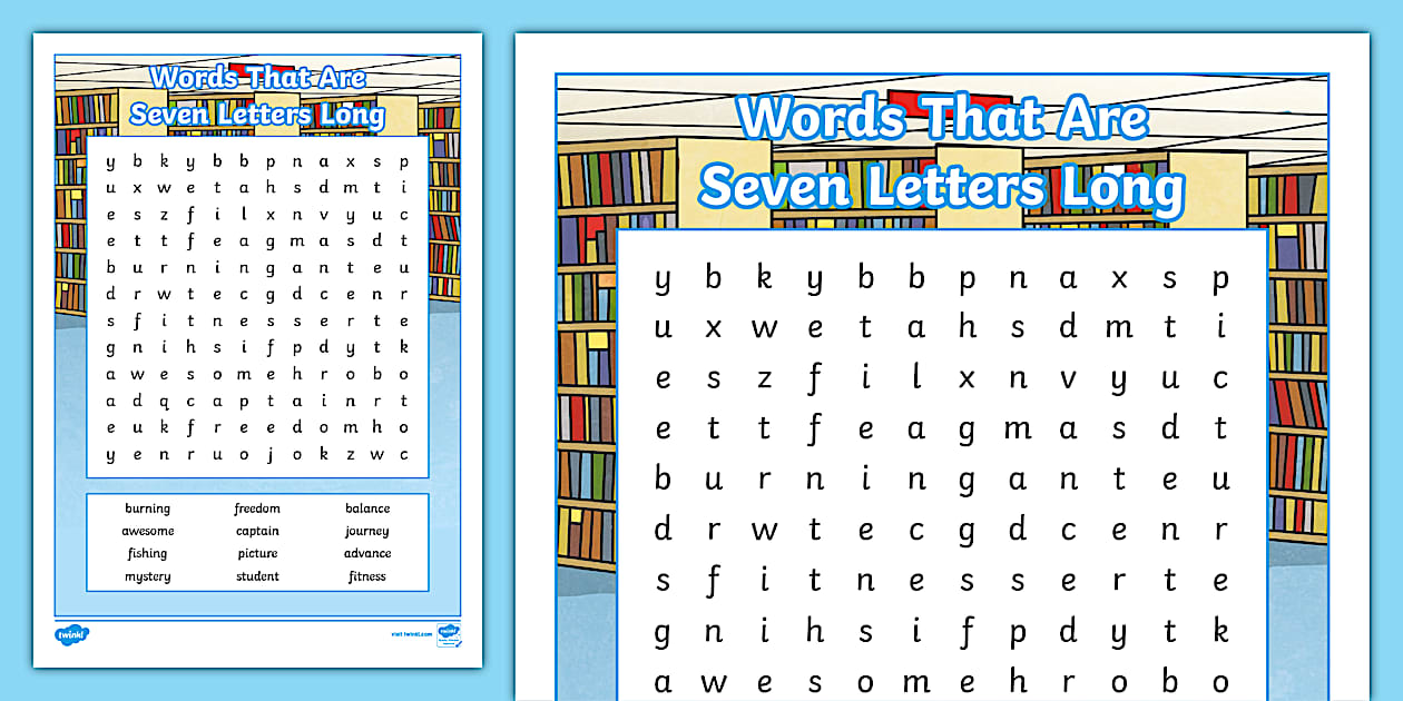 Words That Are Seven-Letters Long Word Search