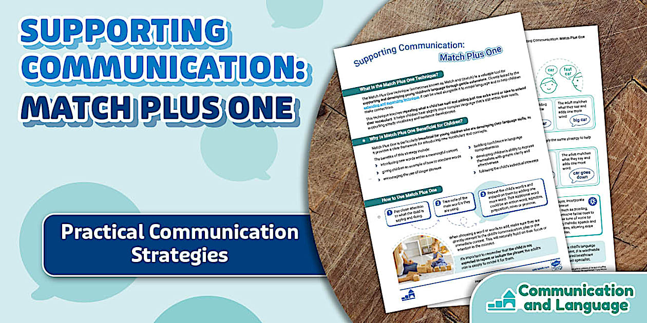 Techniques to Support Communication: Match Plus One | Twinkl