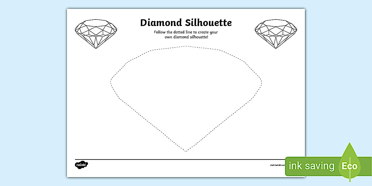 Diamond Silhouette Drawing Activity (Teacher-Made) - Twinkl