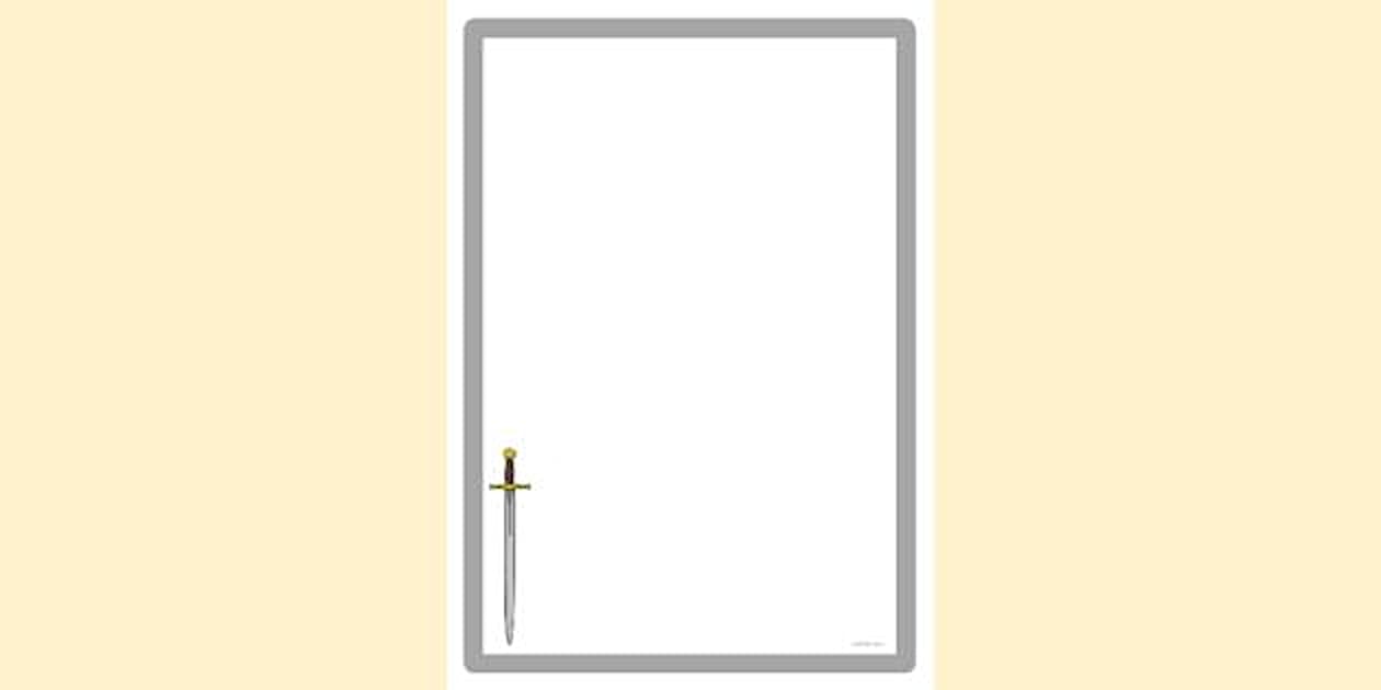 Simple Blank Highland Sword Border | Page Borders | Twinkl