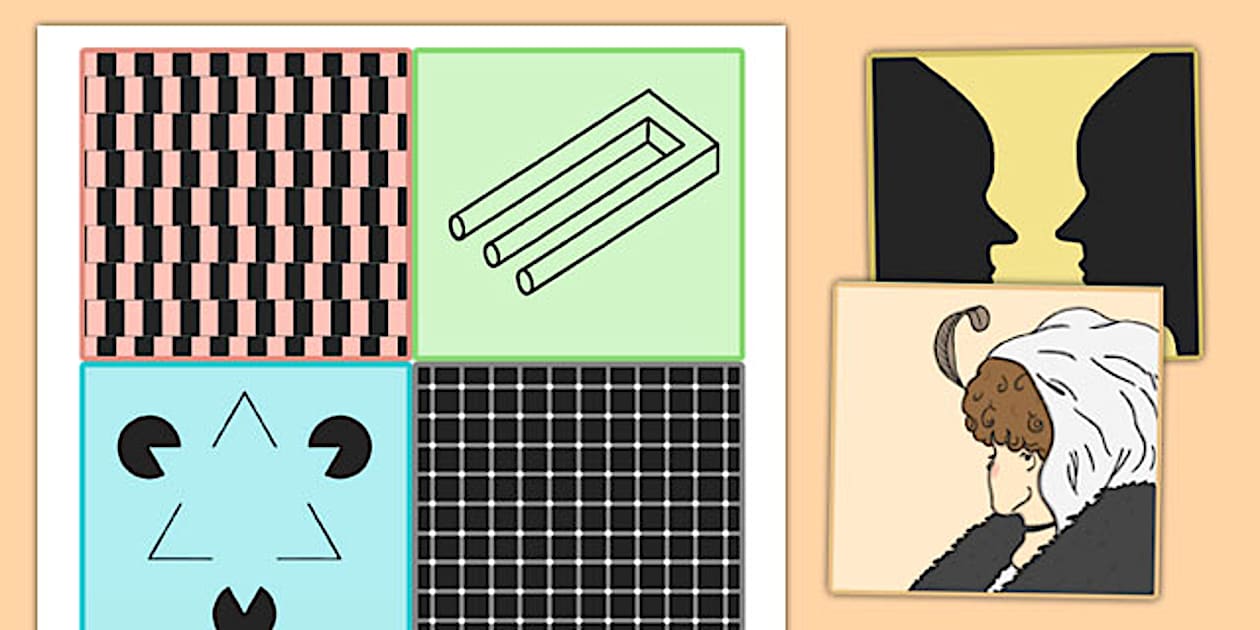Optical Illusions Cards for Kids (teacher made) - Twinkl