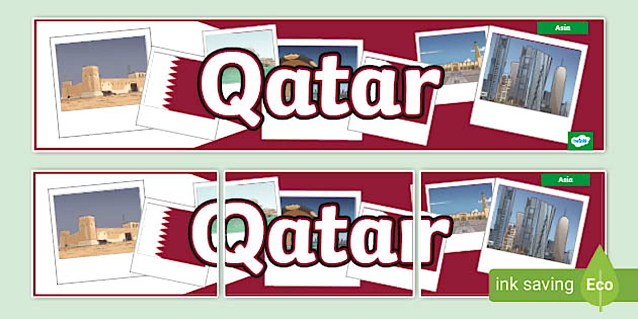 KS2 Qatar Display Banner - Geography - Twinkl