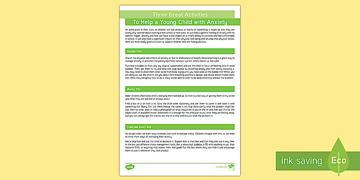 Three Ideas to Help Children with Anxiety in the Classroom