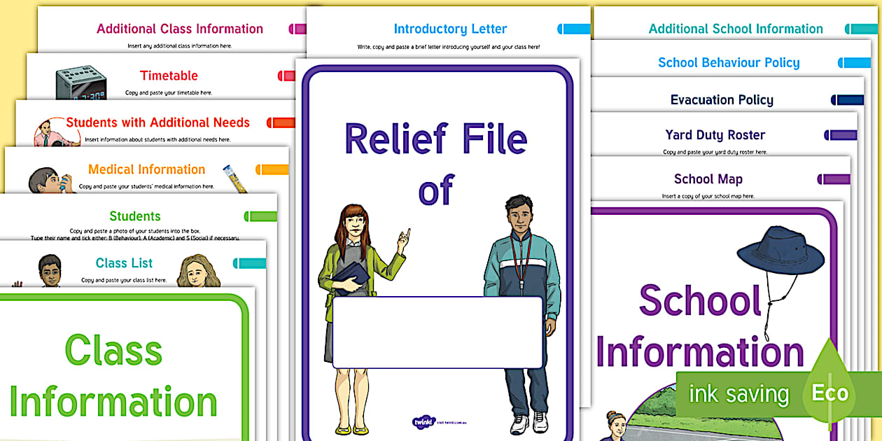 Relief File Planning Template (professor feito) - Twinkl