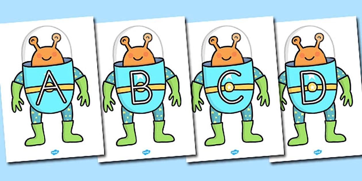 A-Z Alphabet on Aliens (teacher made) - Twinkl