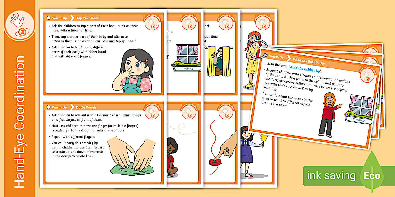 Hand-Eye Coordination Warm-Up Cards - Twinkl Resources