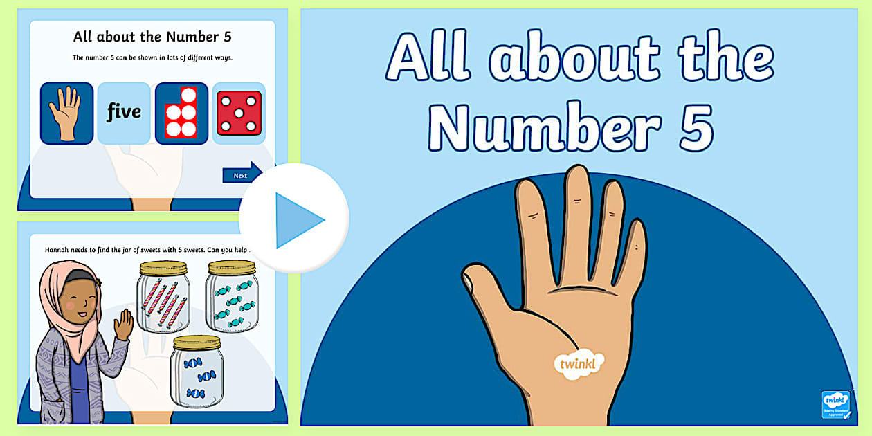 All about the Number 5 PowerPoint (teacher made) - Twinkl