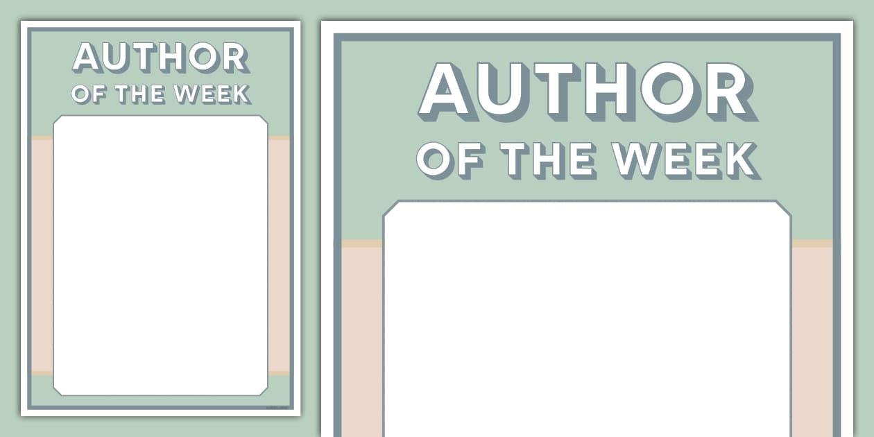 3D Effect Themed Author of the Week Display Poster - Twinkl