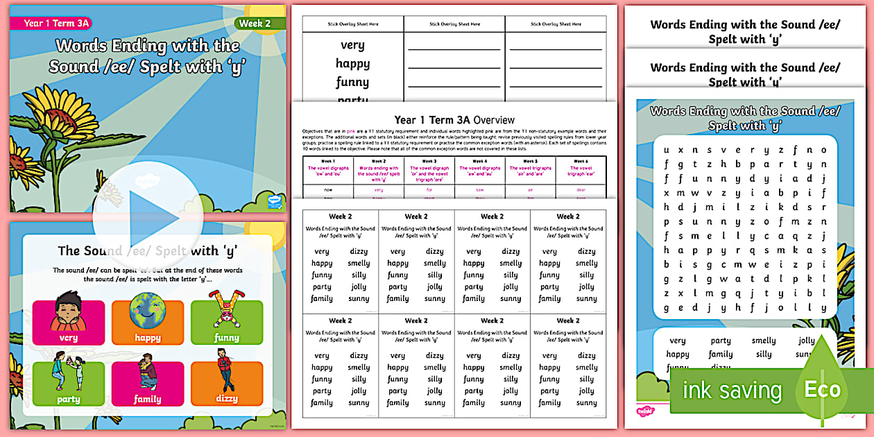 Year 1 Term 3A Week 2 Spelling Pack (teacher made) - Twinkl