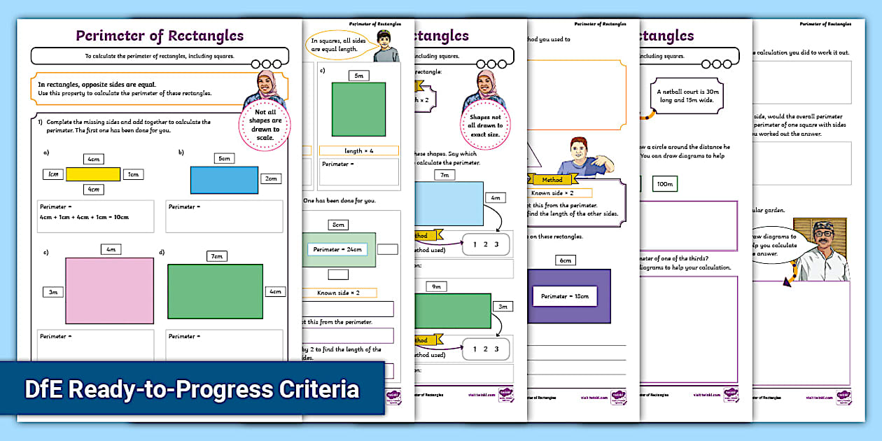 👉 Perimeter of Rectangles Differentiated Maths Activity Sheets