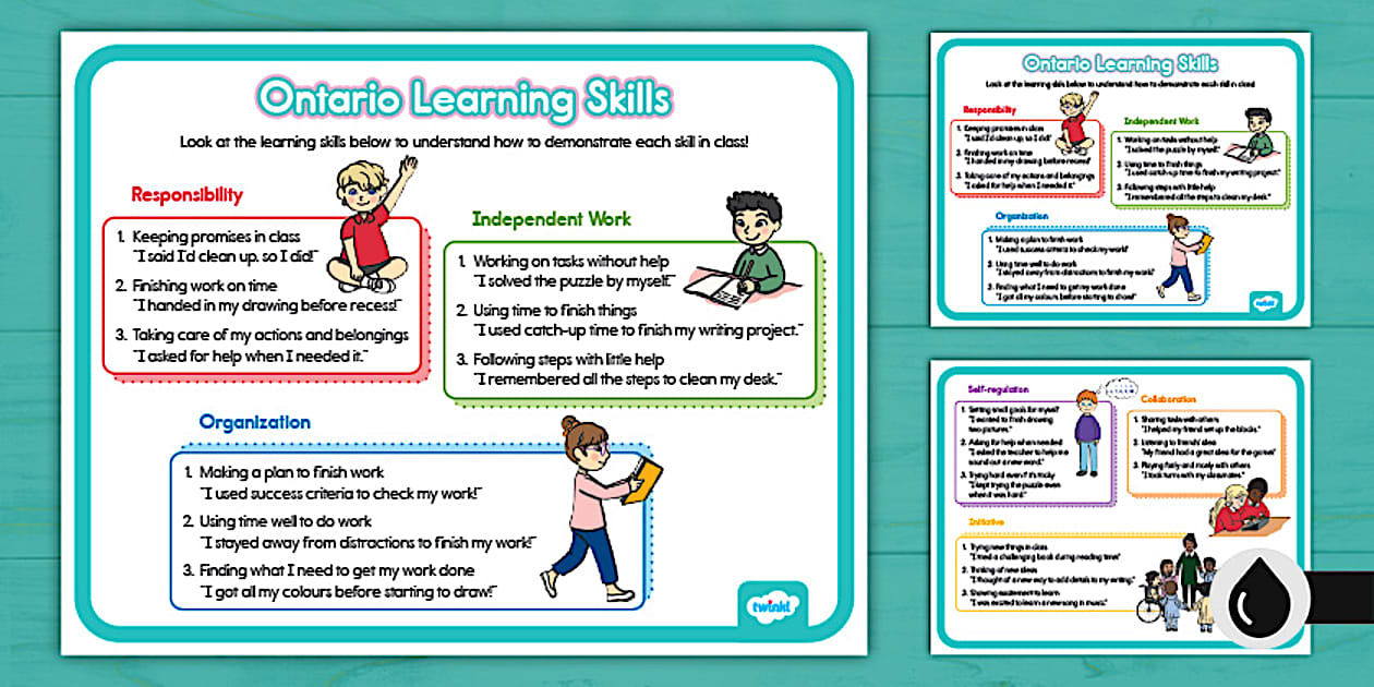 Ontario Learning Skills Primary Posters