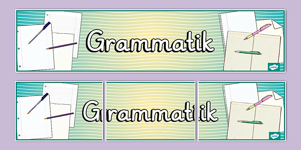 Grammatik - Banner (professor feito) - Twinkl
