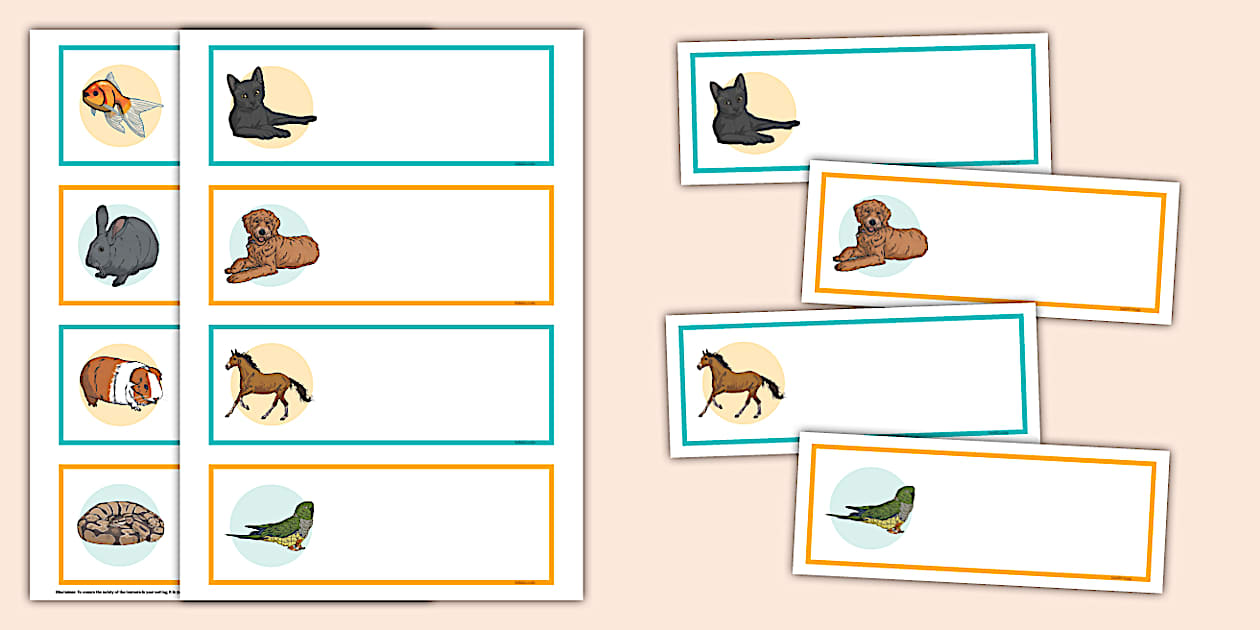 Pet Themed Editable Labels - Organise with Style - Twinkl