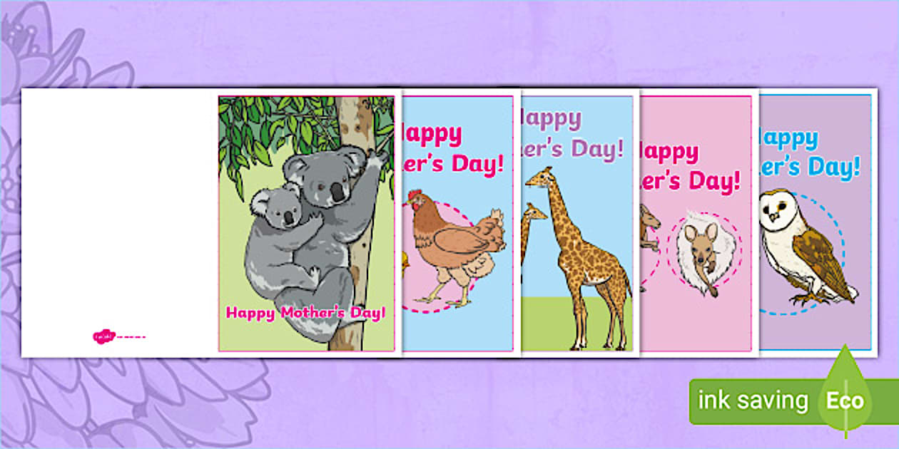 Mother's Day Cute Creature Cards