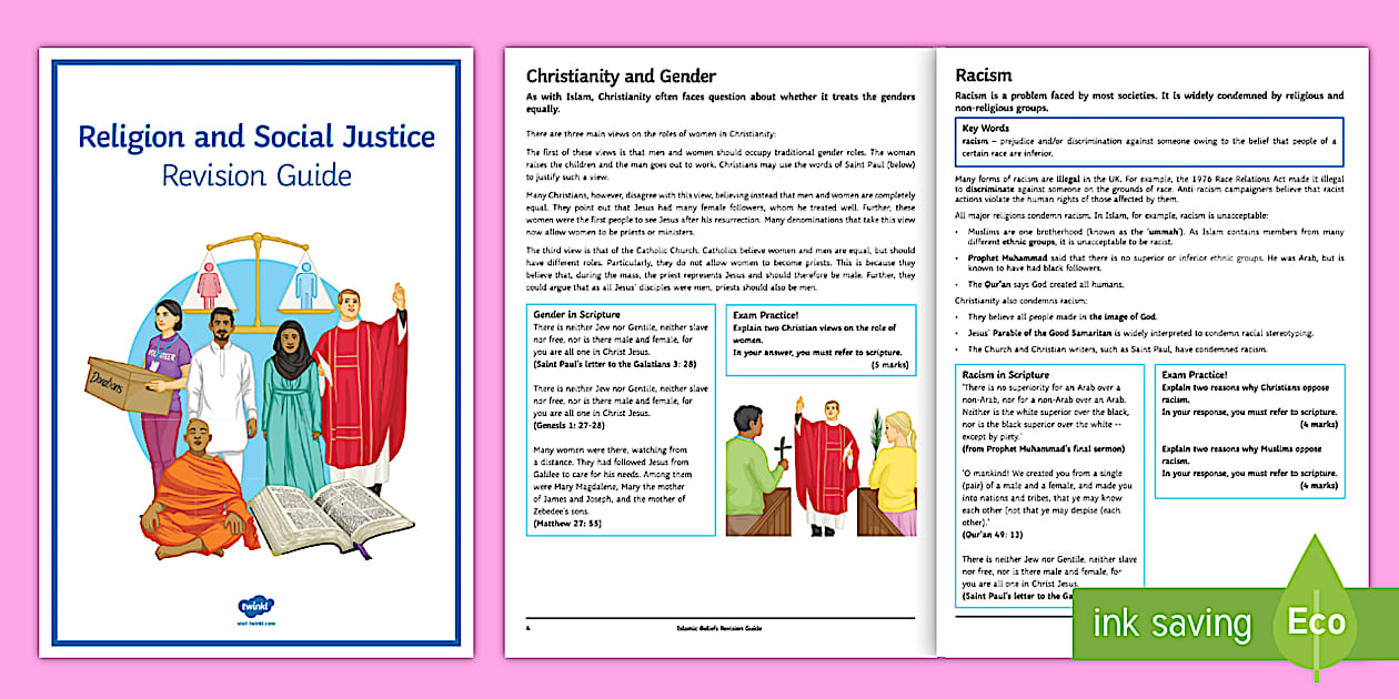 Religion and Social Justice: Revision Guide eBook - Twinkl