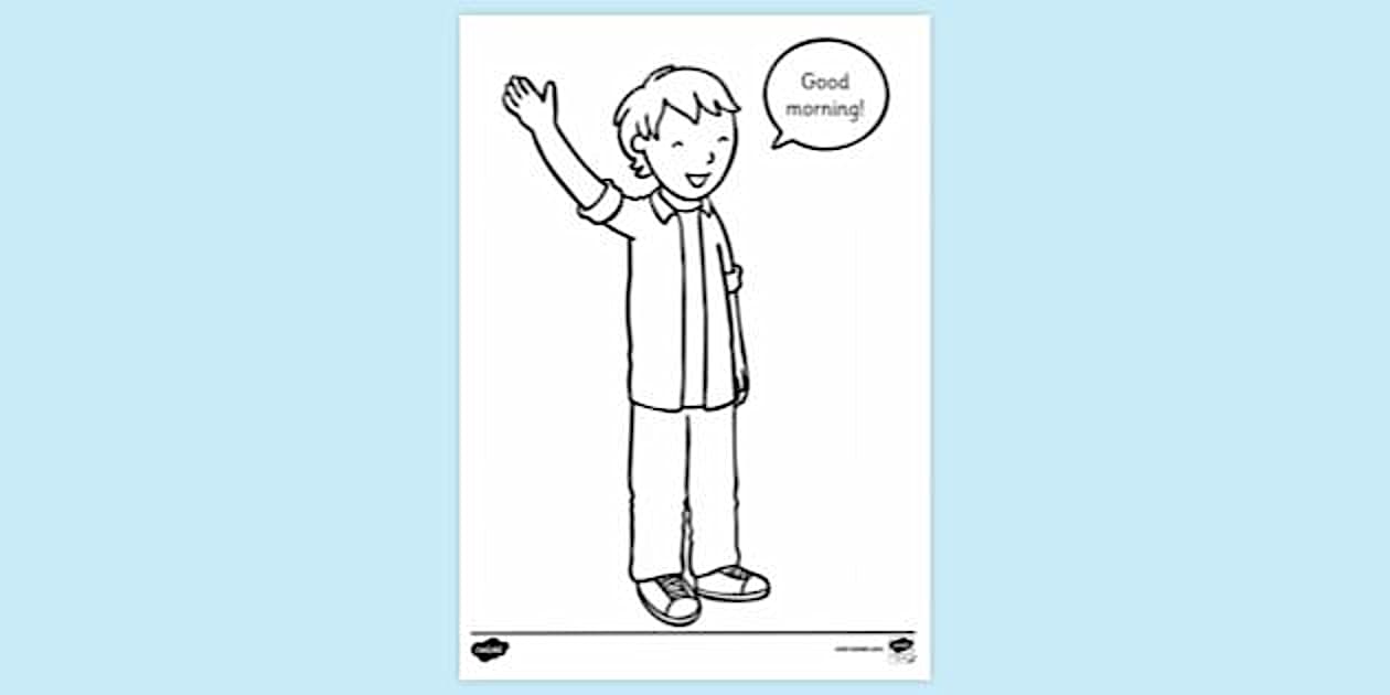 Child Speaking In The Right Tone - Colouring Sheet - Twinkl