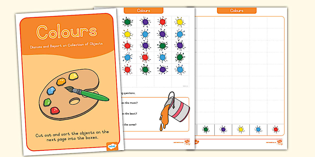 Grade R Data Handling Discuss and Report - Colours - Twinkl