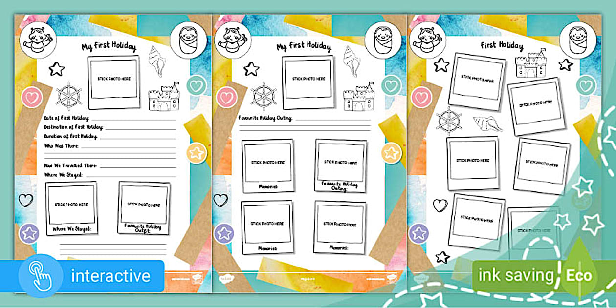 FREE! - First Holiday - My Baby Journal (teacher made)