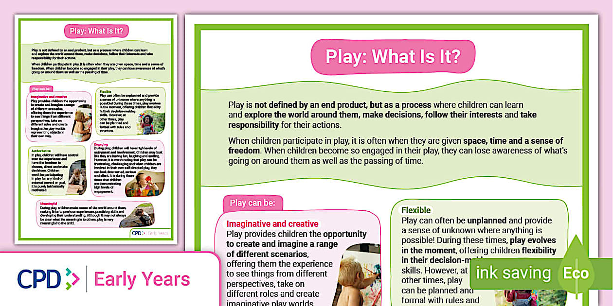 What is Play? (Poster) | Early Years CPD | Twinkl - Twinkl