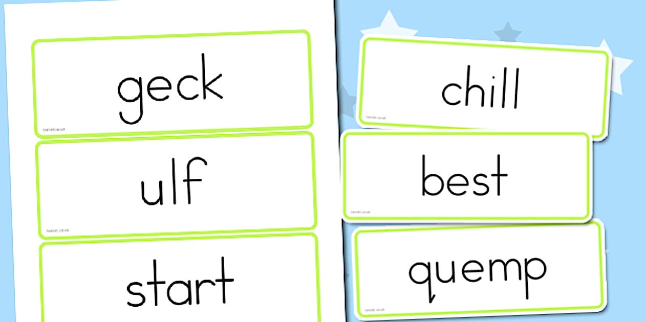 Dyslexic Foundation Nonsense Sorting Word Cards - Twinkl