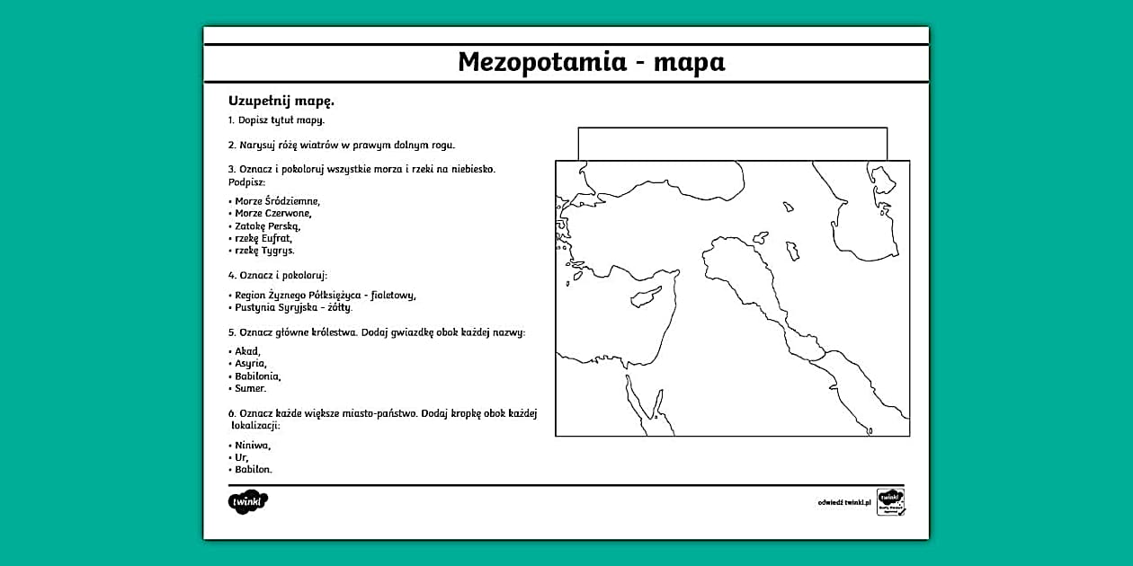 Mezopotamia | Historia | Mapa (l'enseignant a fait) - Twinkl