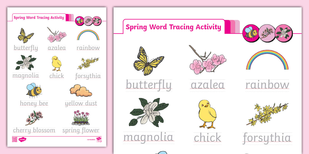 09 Teacher I Am Done ⅼ Spring Word Tracing Activity