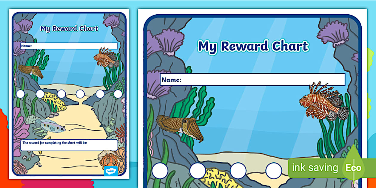Under The Sea Sticker Reward Chart (15mm)
