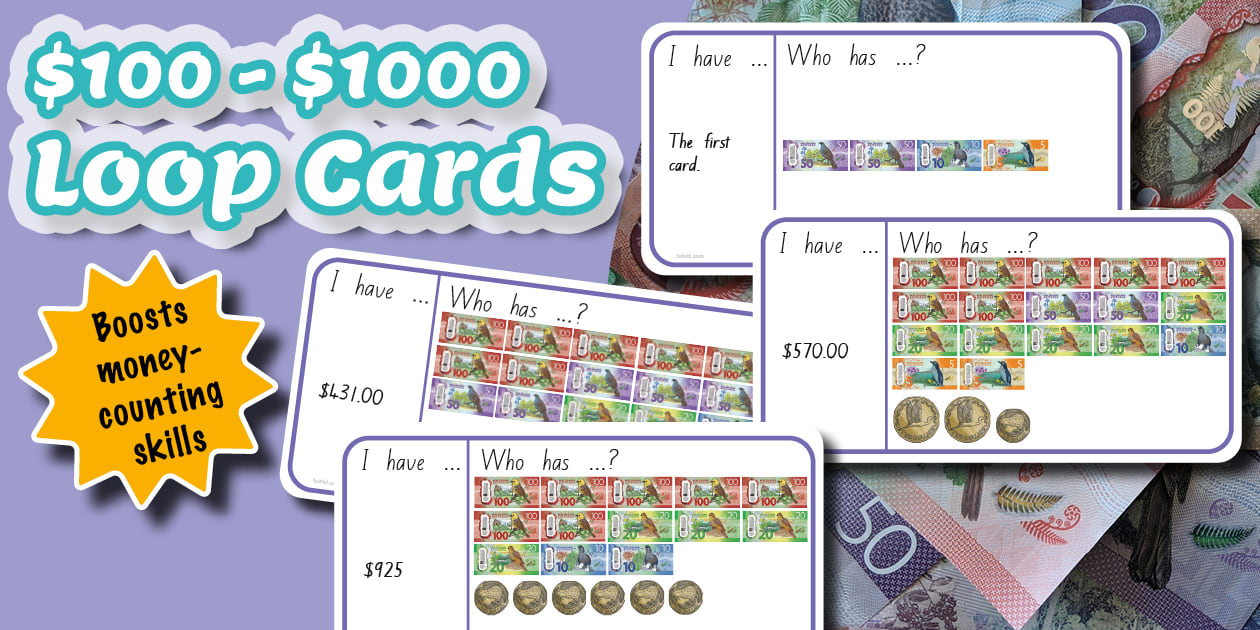 $100.00 - $1000.00 Loop Cards