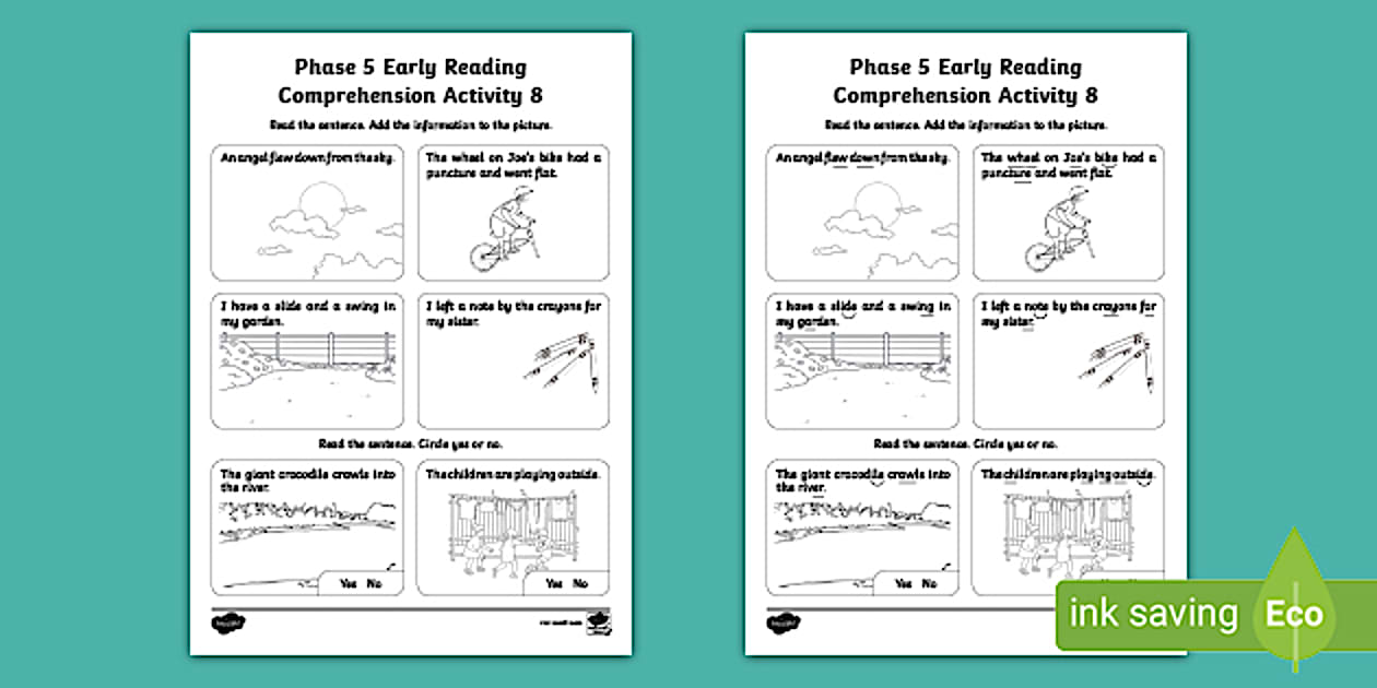 Phase 5 EYFS Reading Comprehension Activity 8 - Twinkl