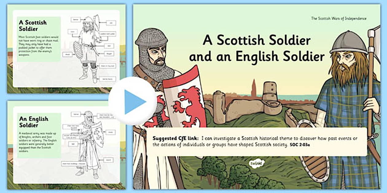 A Scottish Soldier and an English Soldier - Twinkl