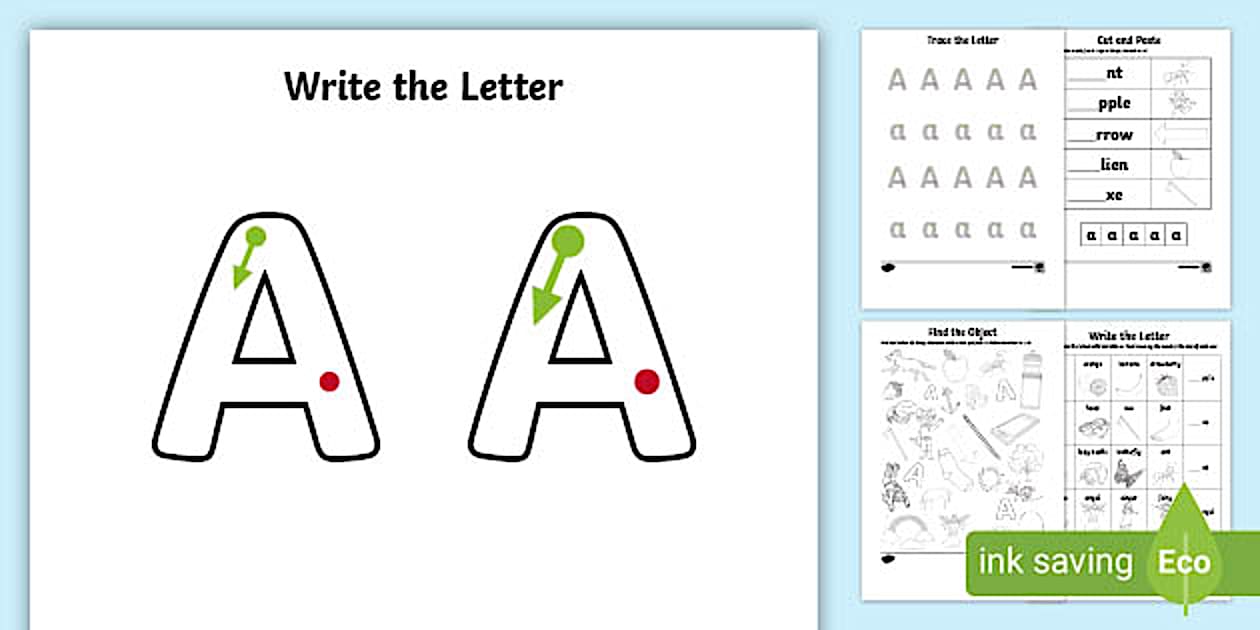Letter A Tracing Worksheets and Activities Pack | Twinkl