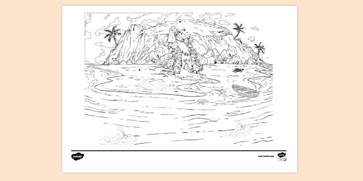 Tropical Colouring Sheet (teacher made) - Twinkl