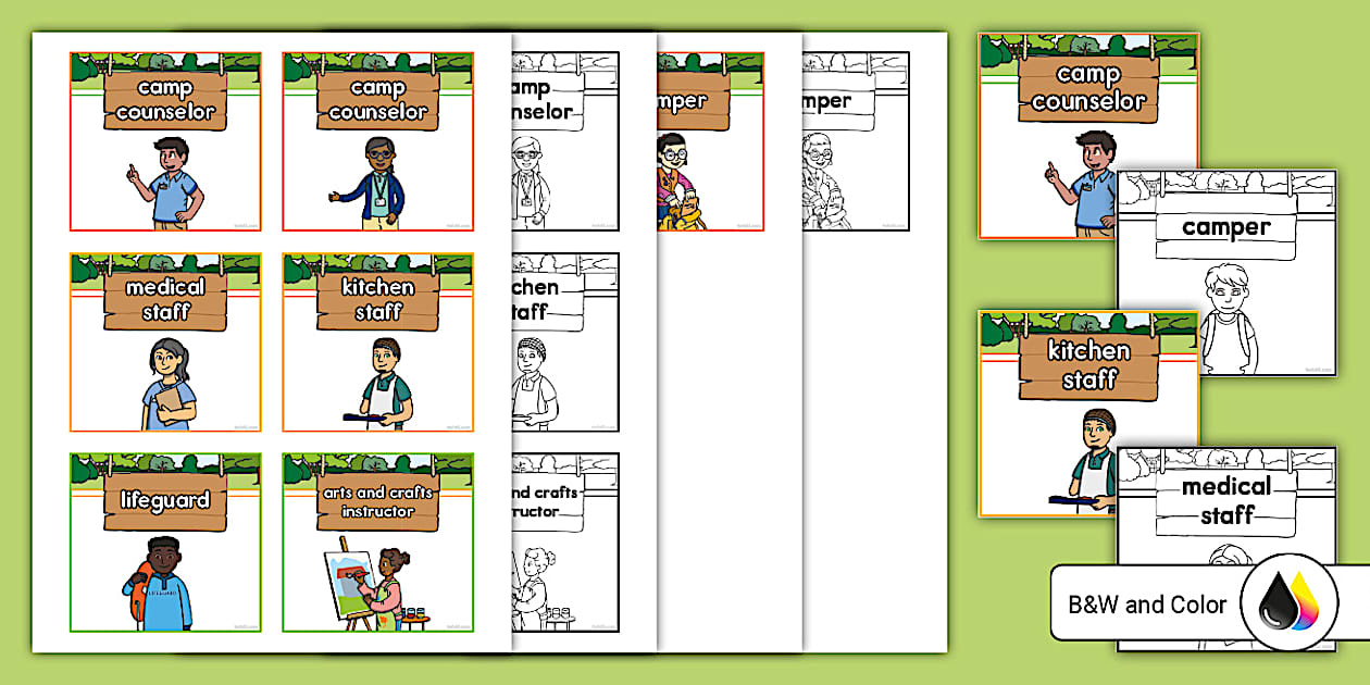 Summer Camp Dramatic Play Badges (teacher made) - Twinkl