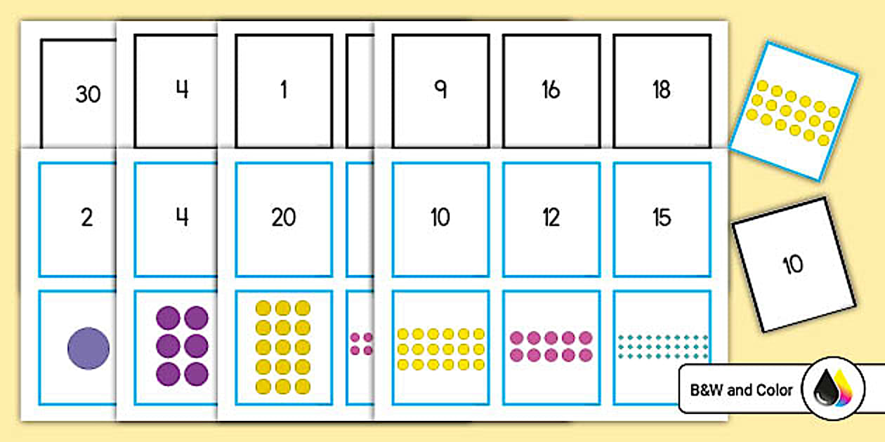 Math Arrays Matching Cards - Twinkl