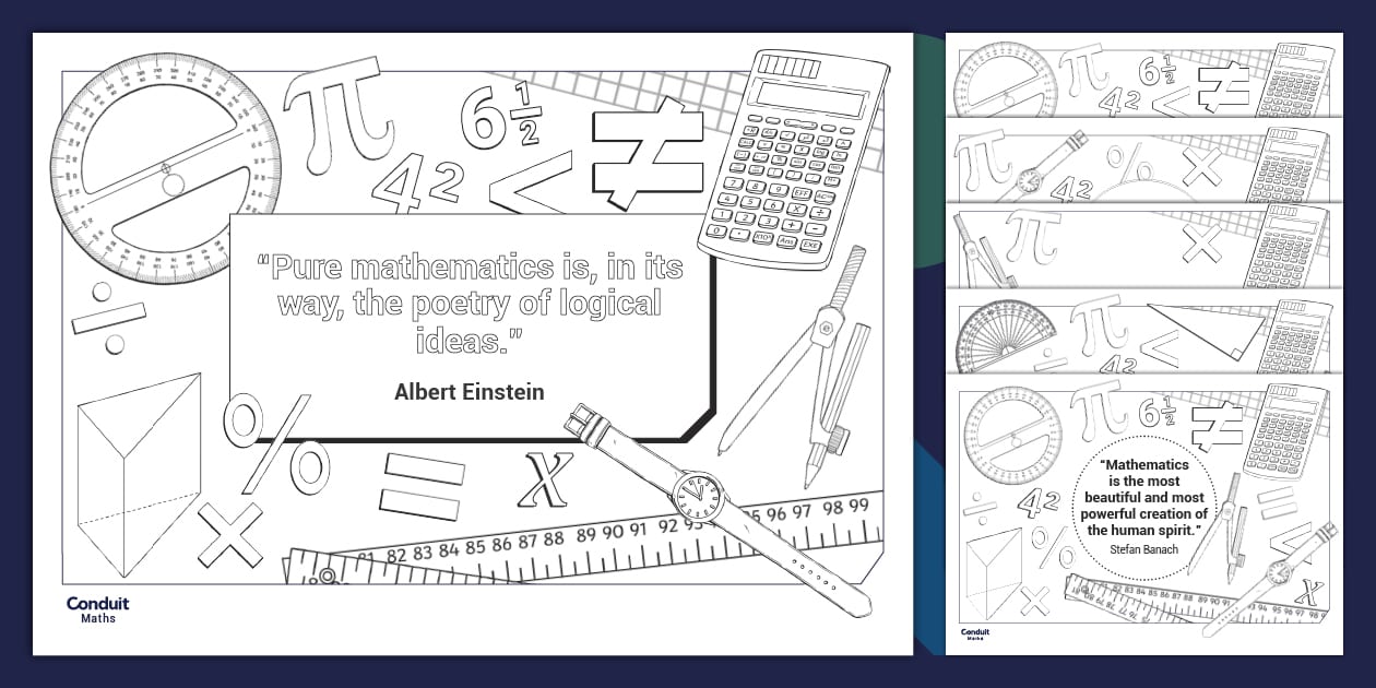 Numeracy and Mathematics Quotation Display Doodles - Twinkl
