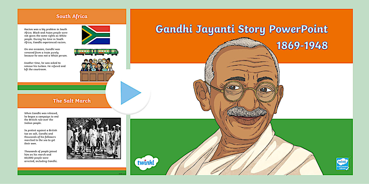 Gandhi Jayanti Story PowerPoint | PowerPoints | Twinkl