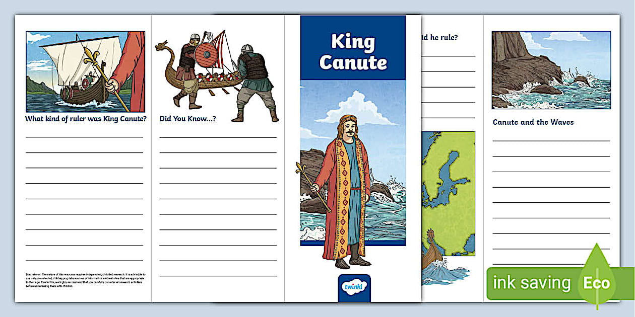King Canute Leaflet Template (teacher made) - Twinkl
