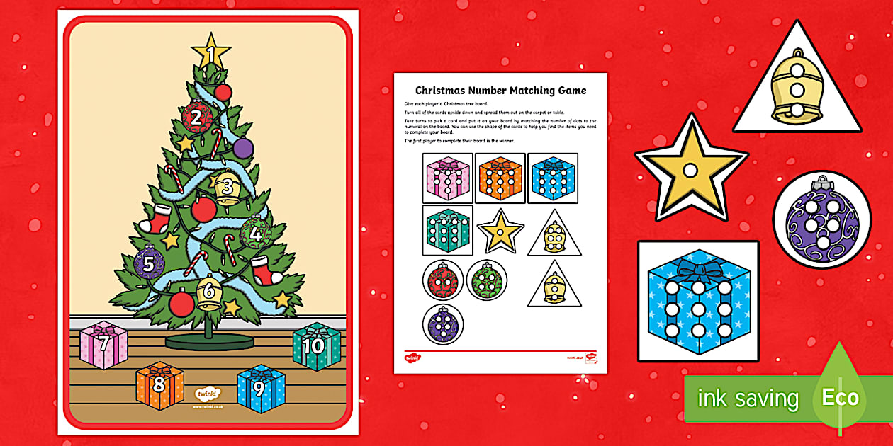 Christmas Number Matching Game | Maths Primary Resources