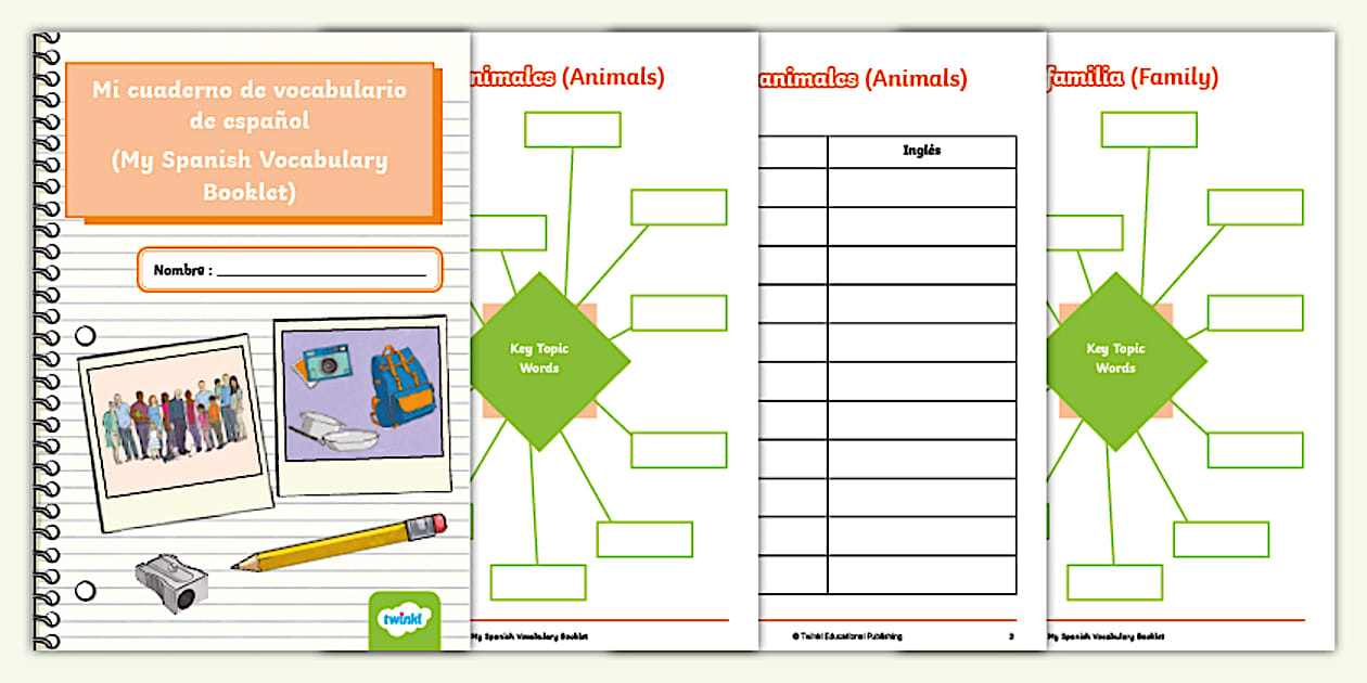 👉 Spanish: Topic Vocabulary Booklet (teacher made)